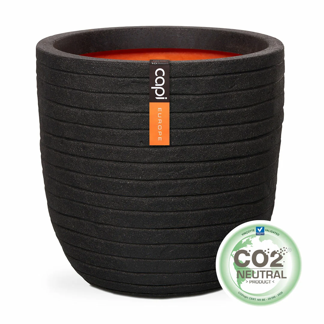 Capi Black Planter Ball Row NL 35x34 cm - Hanleys of Cork